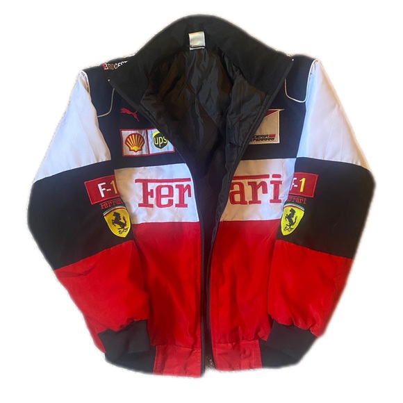 Unique Vintage | Jackets & Coats | Vintage Ferrari F Nascar Racer ...